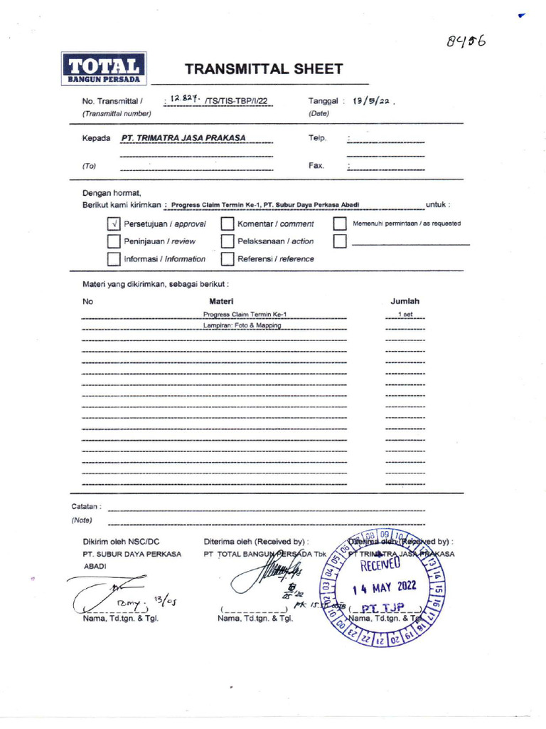 Transmittal 1 001 | PDF