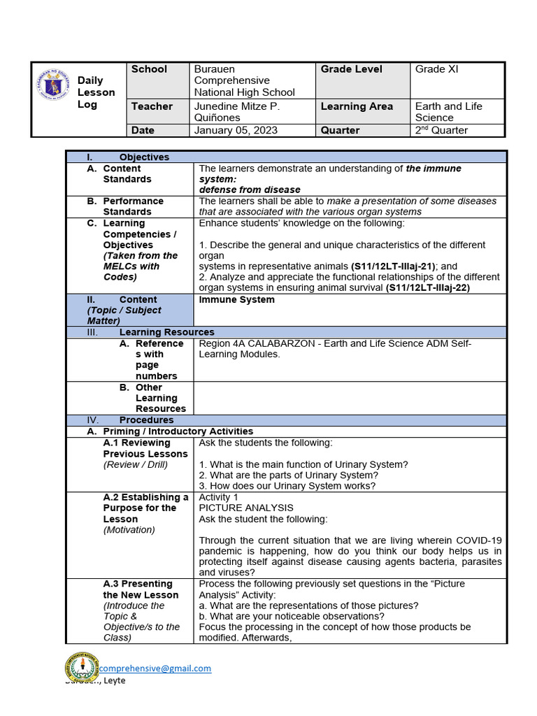 Immune System Lesson Overview | PDF | System | Learning