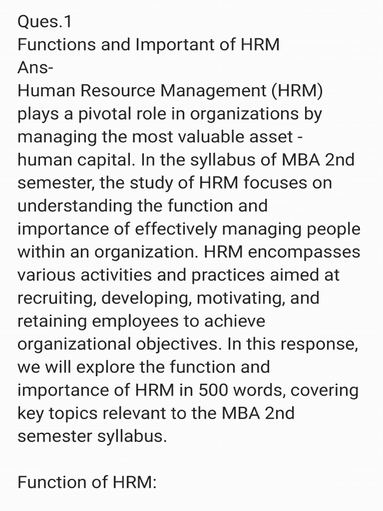 HRM Assignment | PDF