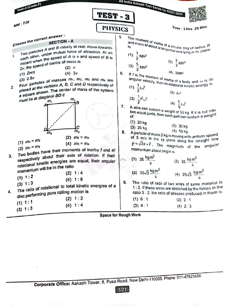 AIATS-03 (RM) @DefeatNEET - UG | PDF