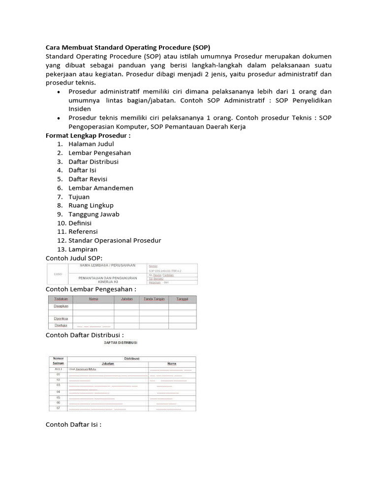 Panduan Membuat SOP | PDF | Komputer