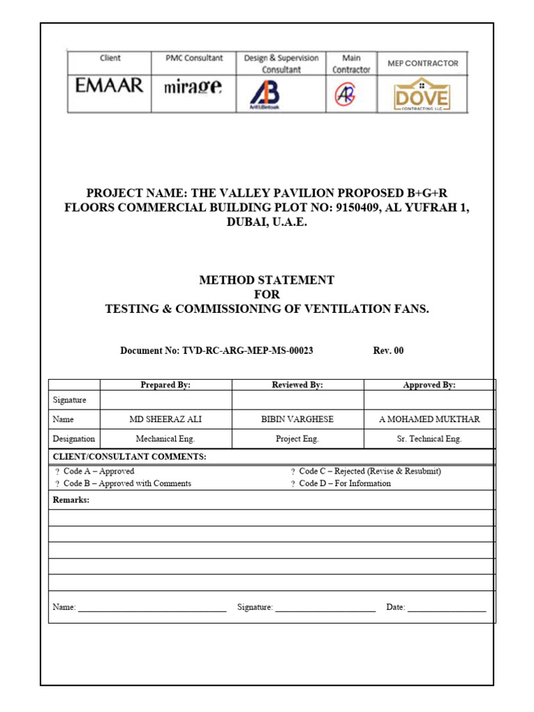 Tvd-Rc-Arg-Mep-Ms-00022 - T&C Ventilation Fans | PDF | Duct (Flow) | Electrical Connector