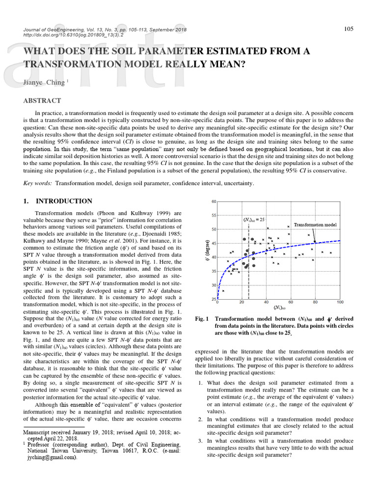 What Does the Soil Parameter Estimated From a Transformation Model Really Mean | PDF ...