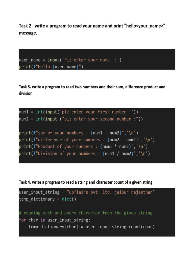python_tasks | PDF | Area | Length