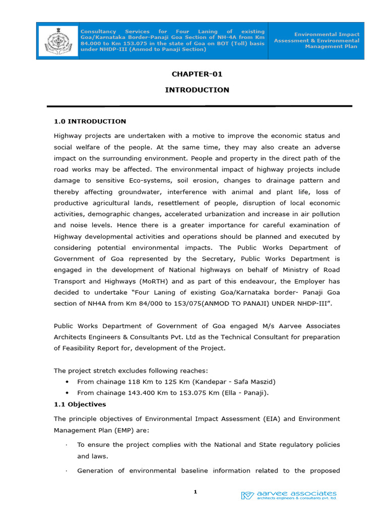 EIA report-NH4A Mollem | PDF | Environmental Impact Assessment ...