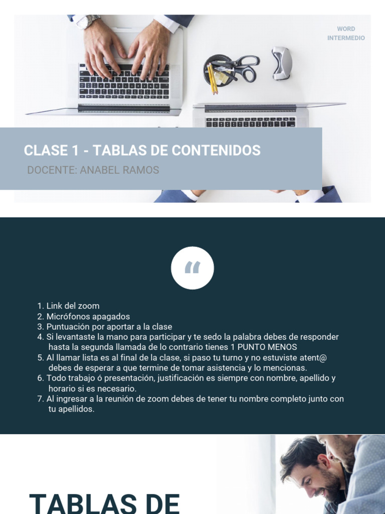 CLASE 1 _ TABLAS DE CONTENIDO | PDF