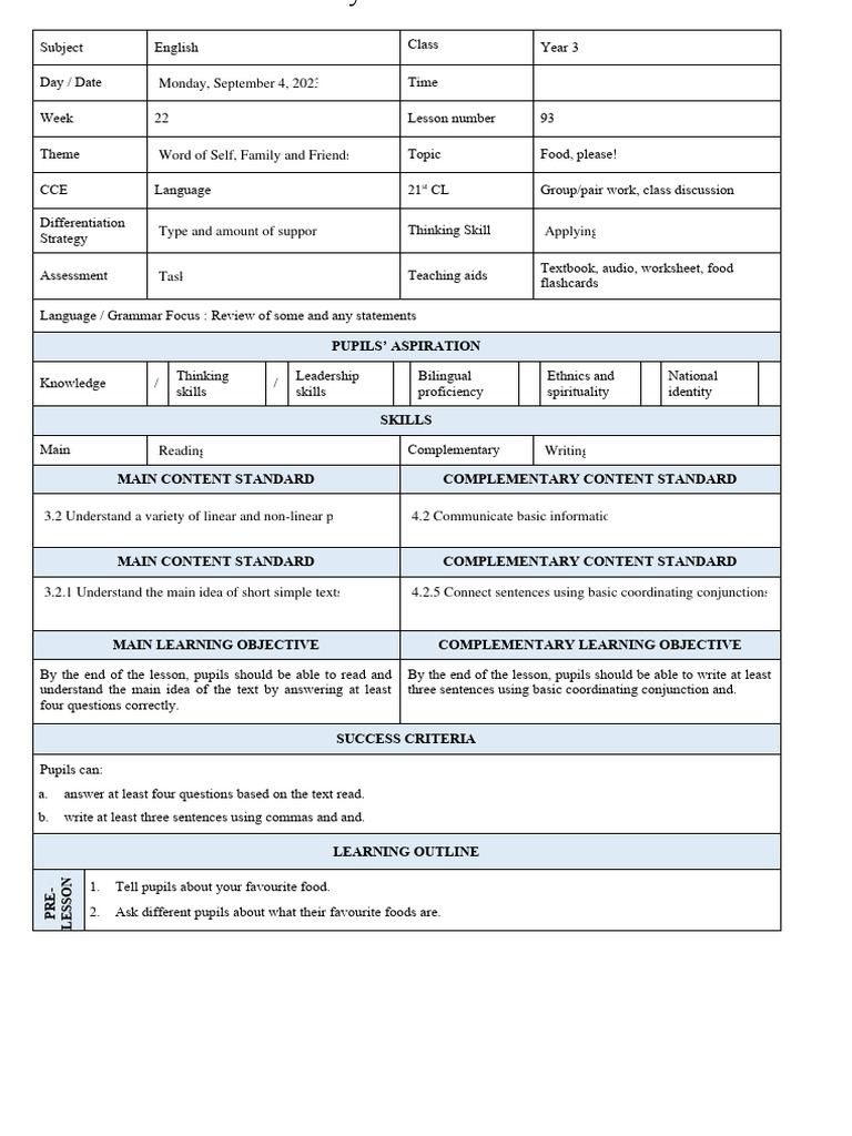 Lesson 93 TS25 | PDF | Lesson Plan | Cognitive Science