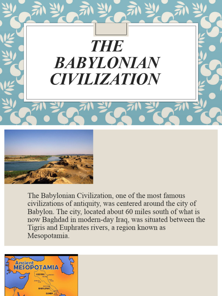 Babylonian Civilization | PDF | Mesopotamia | Babylonia