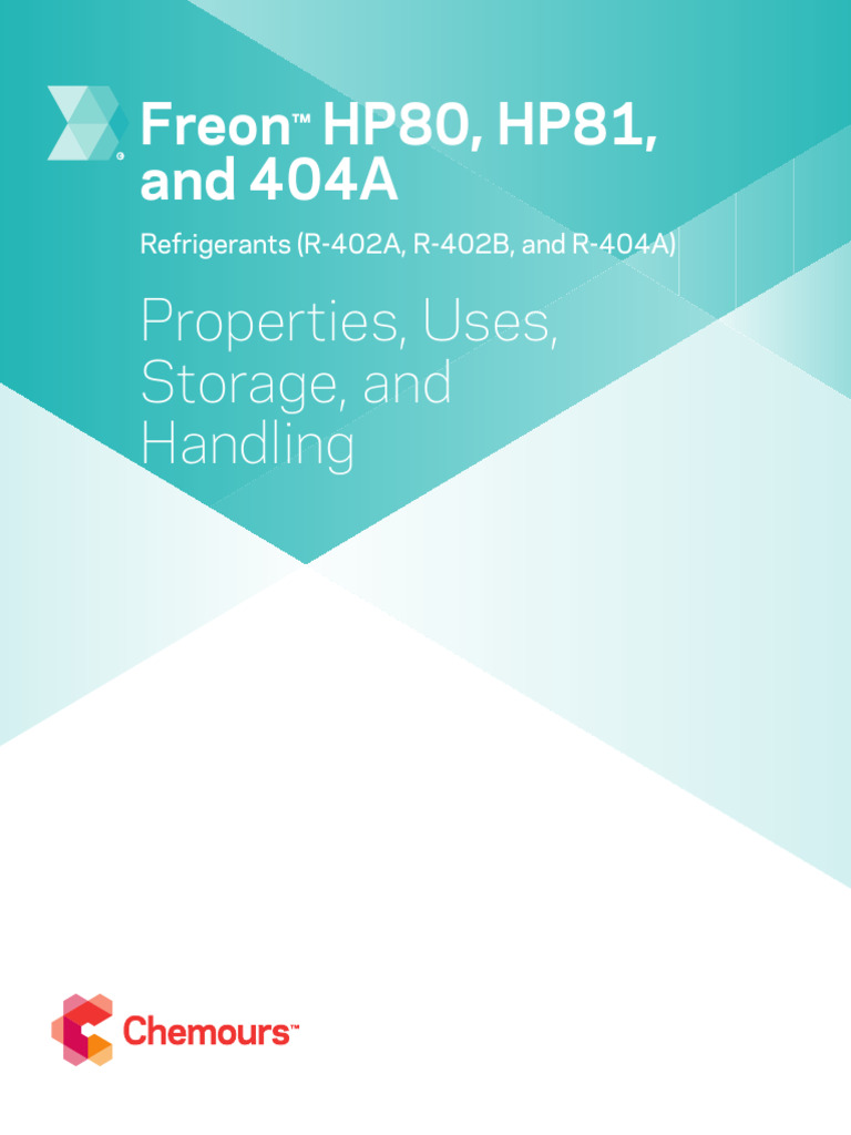 freon hp80 hp81 404a push bulletin | PDF | Chlorofluorocarbon ...