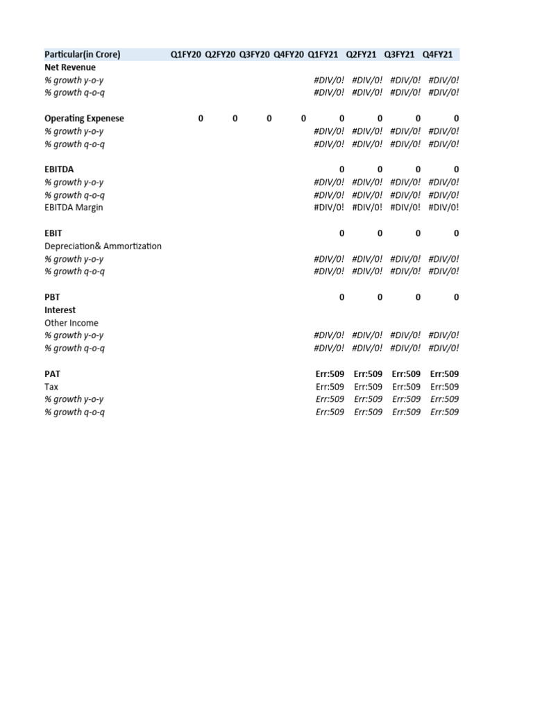 Financial Model Template | PDF | Equity (Finance) | Fixed Asset