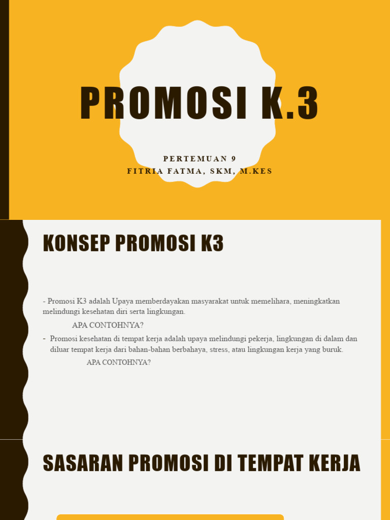 9 Promosi K3 | PDF | Karier & Perkembangan