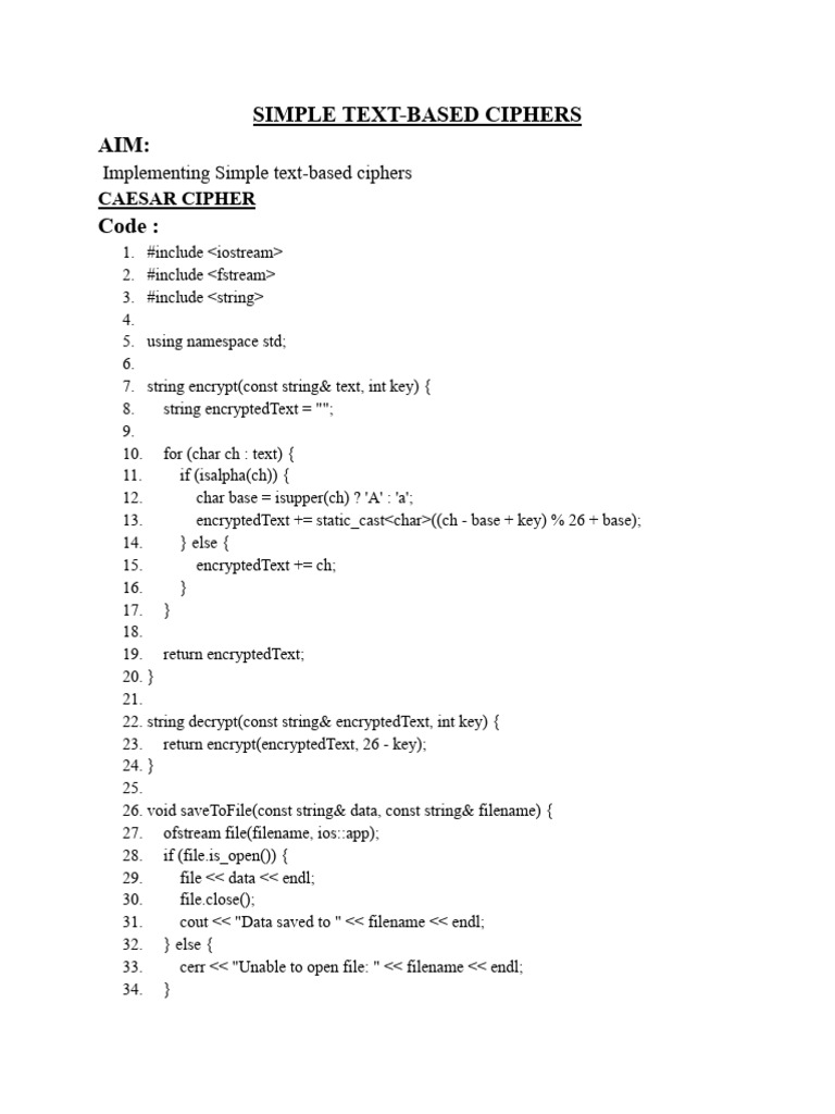 CIPHERS | PDF | Encryption | Computer Science