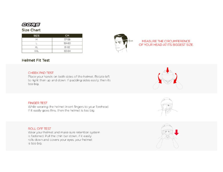 core_size_chart | PDF