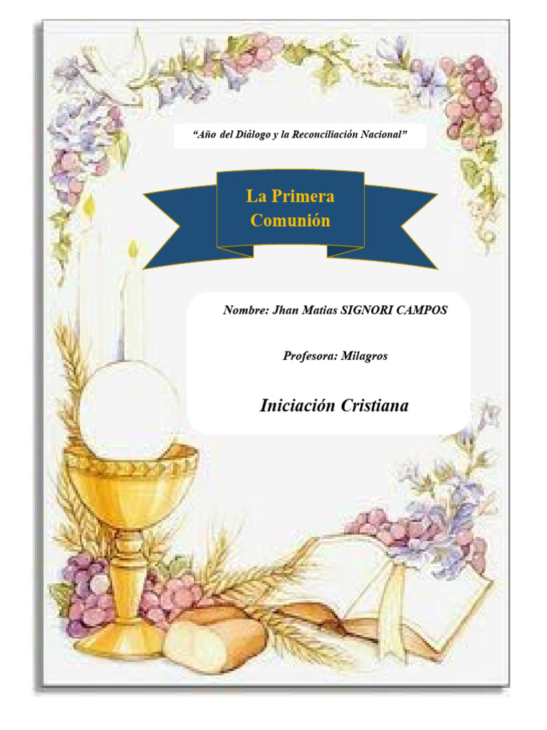 Primera Comunión de Jhan Matias | PDF