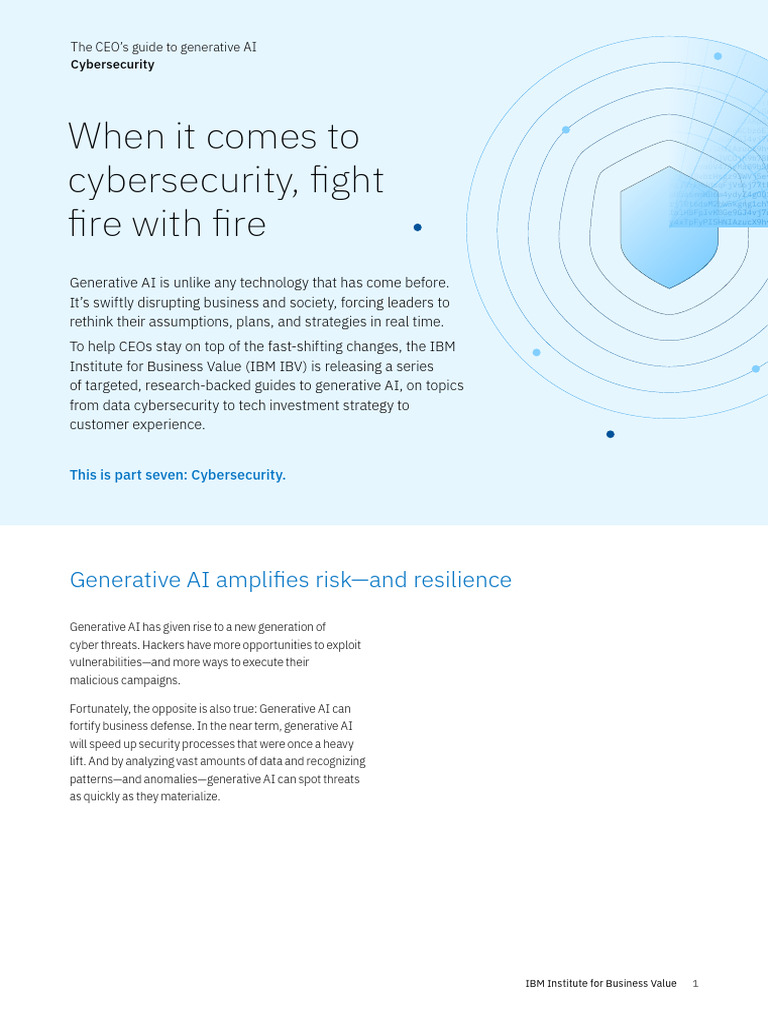 REPORT - The CEO's Guide To Generative AI - Cybersecurity | PDF ...