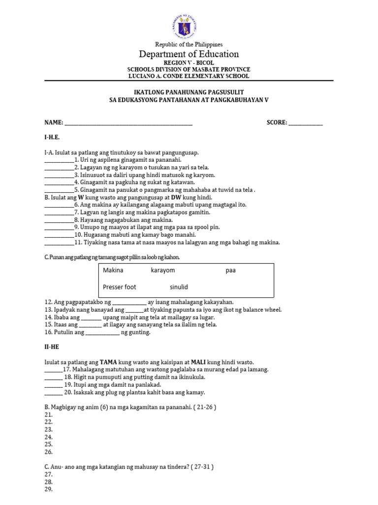 PT_EPP 5_Q3 (1) | PDF