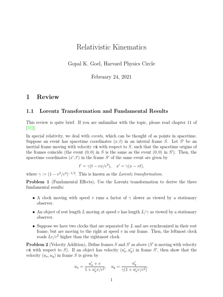 Physics Circle Relativity | PDF | Special Relativity | Spacetime