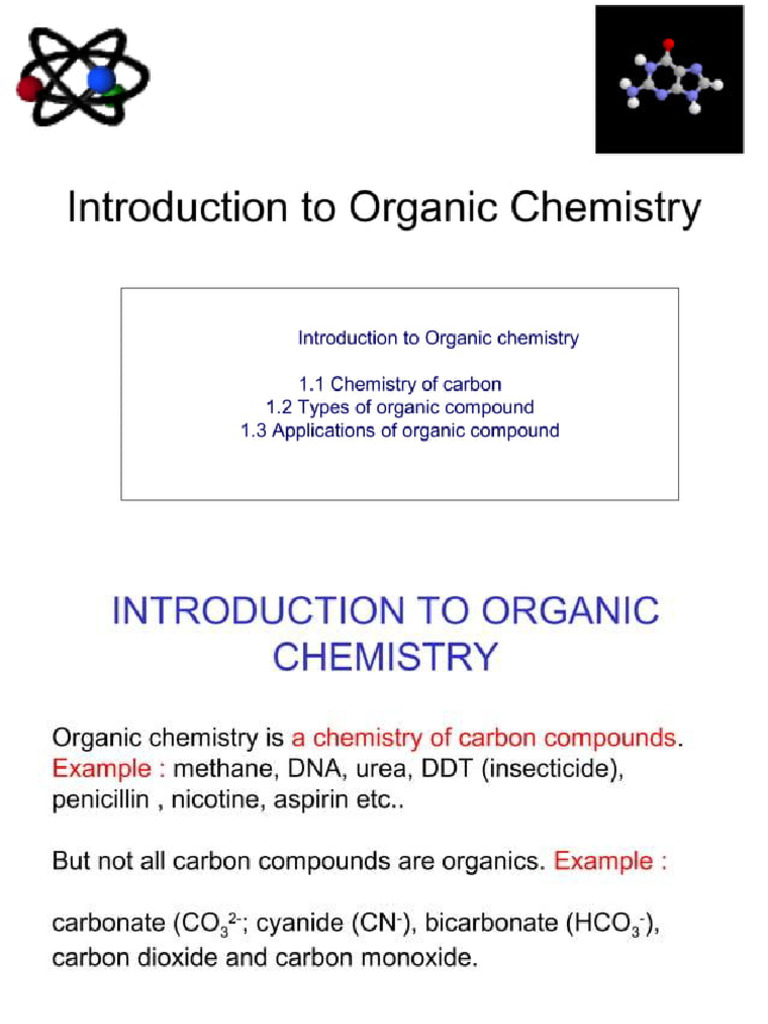 Intro Organic Chemistry | PDF