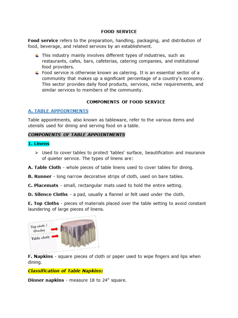 FOOD-SERVICE | PDF | Waiting Staff | Tableware