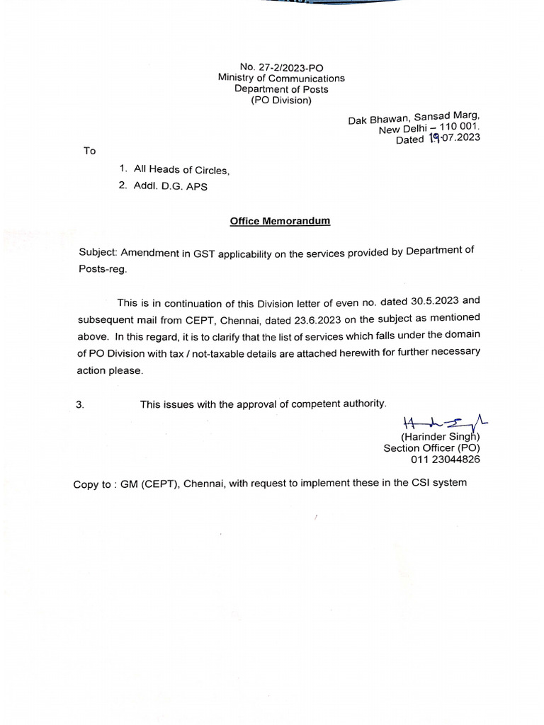 Amendment in GST | PDF