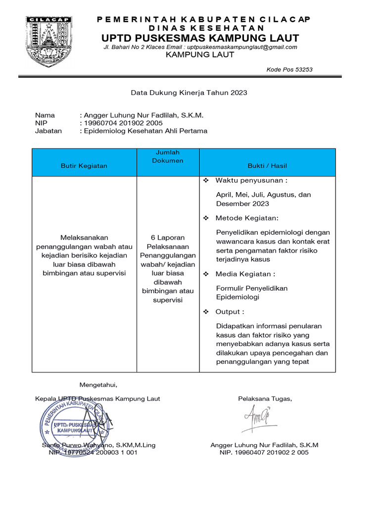 Laporan Penanggulangan Wabah DBD | PDF