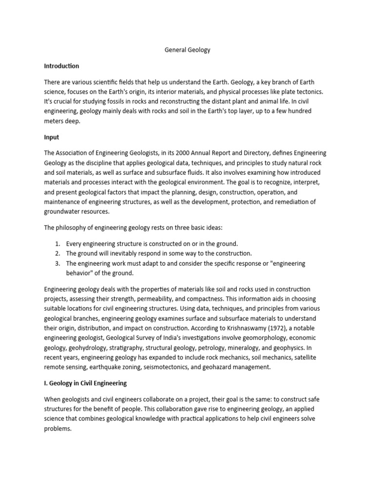 Chapter 1 - General Geology | PDF | Plate Tectonics | Aquifer