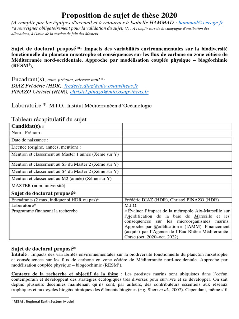 Impacts environnementaux sur le plancton mixotrophe | PDF | Réseau ...