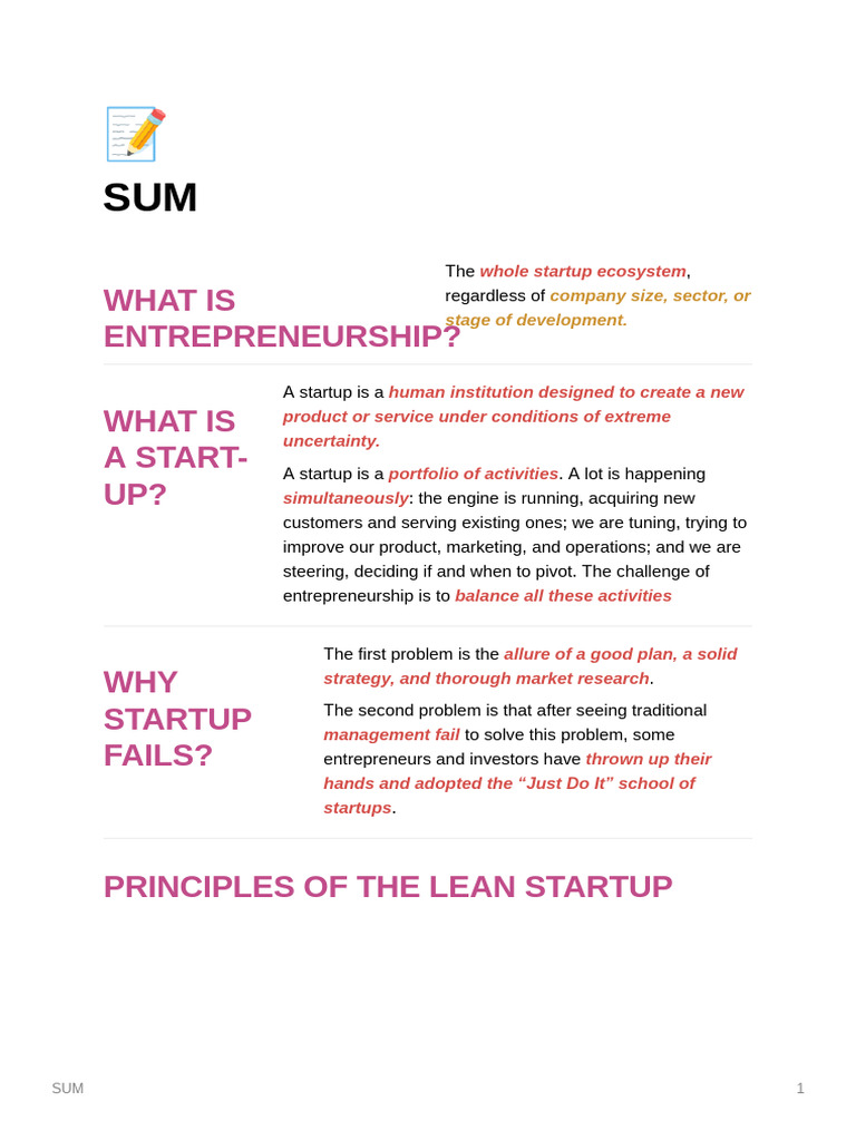 Entrepreneurship | PDF | Startup Company | Small Business & Entrepreneurs