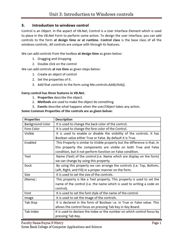 Unit 3 | PDF | Button (Computing) | Software Engineering