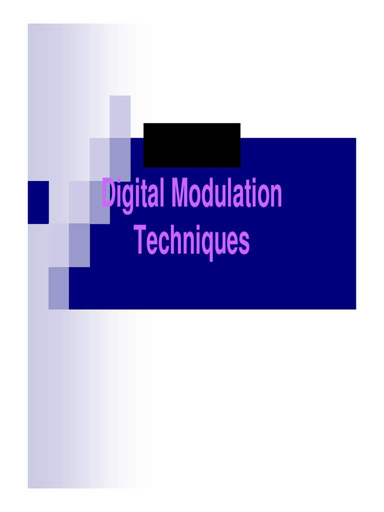 Digital MOD&DEMOD_PPT | PDF | Modulation | Computer Engineering