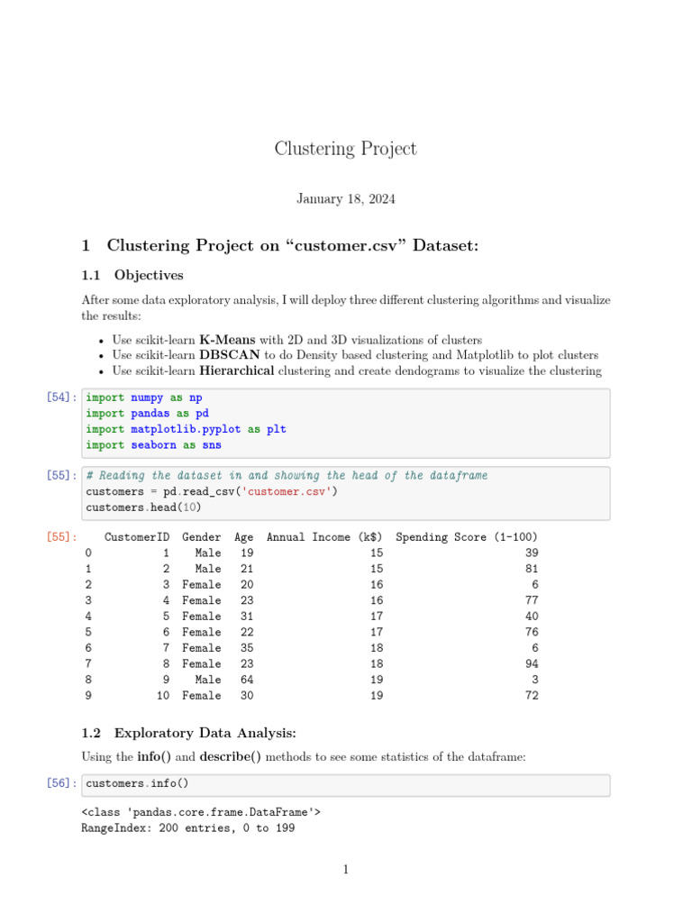 Clustering Algorithms SciKit Learn 1705740354 | PDF | Cluster Analysis | Information Science