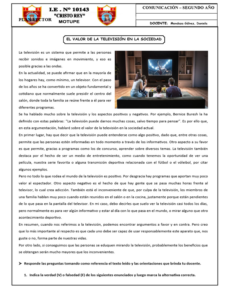 El Valor de la Televisión Hoy | PDF | Televisión
