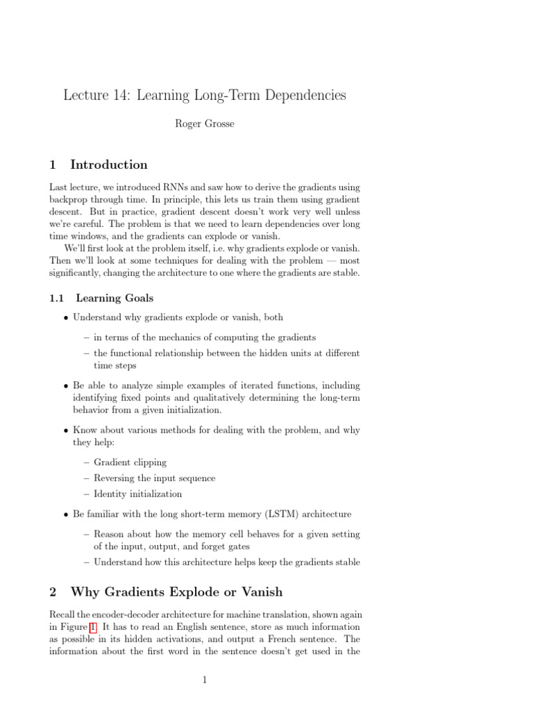 L14 Exploding and Vanishing Gradients | PDF | Applied Mathematics ...
