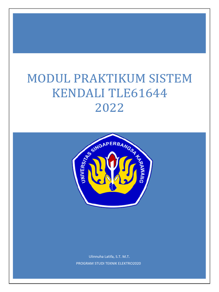 Modul Praktikum Sistem Kendali 2022 (final) 2 | PDF Modul Praktikum Sistem Kendali 2022 (final) 2 | PDF