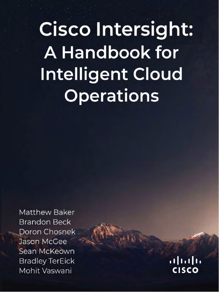 Cisco Intersight Handbook Pdf Cloud Computing Software As A Service