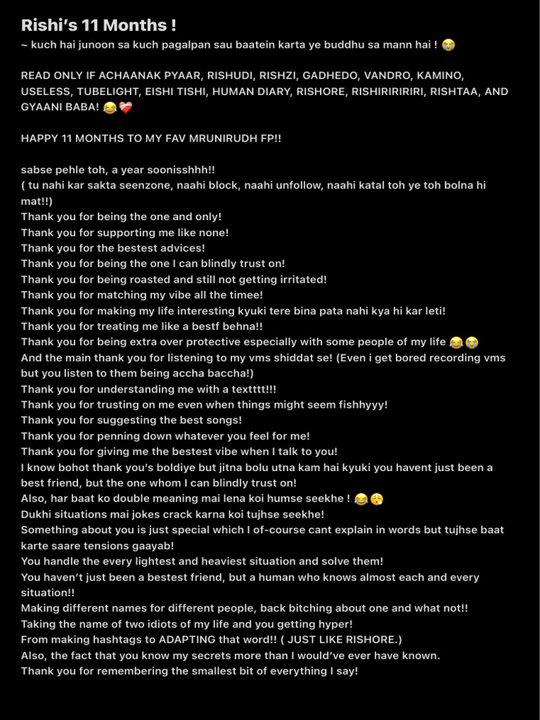 Rishi’s 11 Months ! | PDF