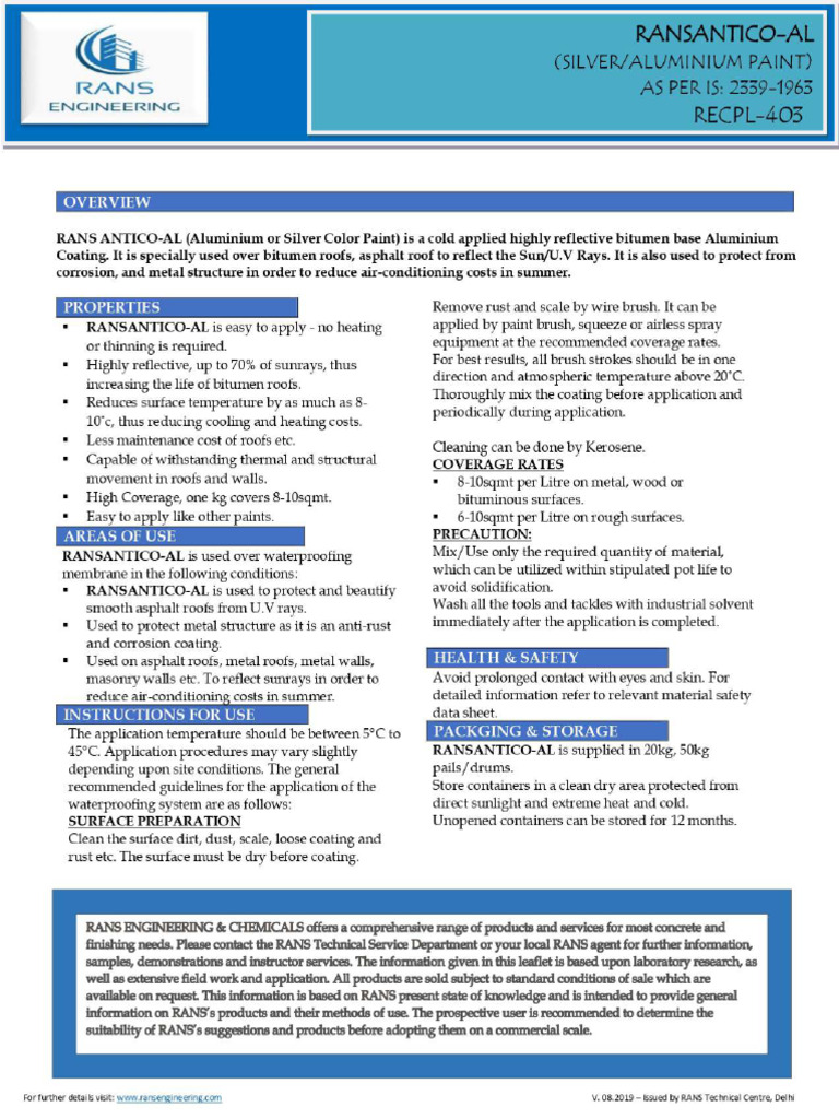 Rans™Antico-AL | PDF