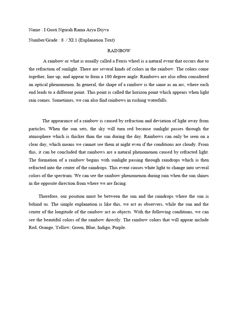 Rainbow EXPLANATION TEXT | PDF