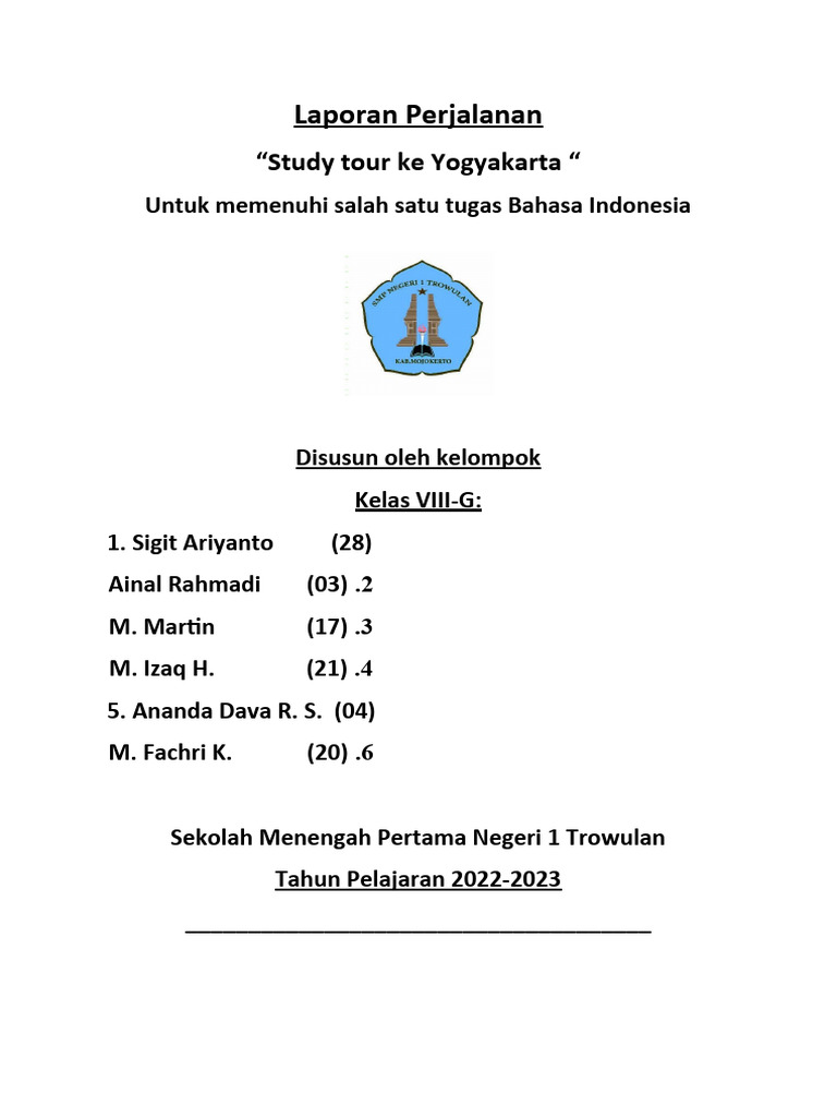 Laporan Study Tour | PDF