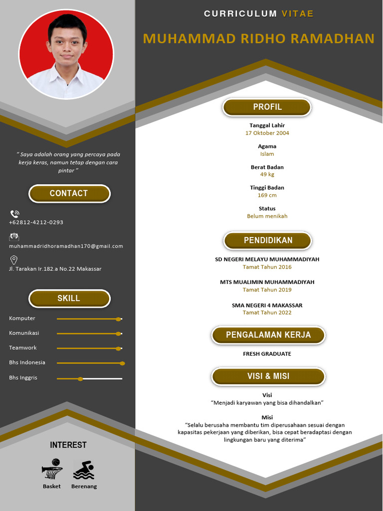 CV - Muhammad Ridho Ramadhan-2 | PDF