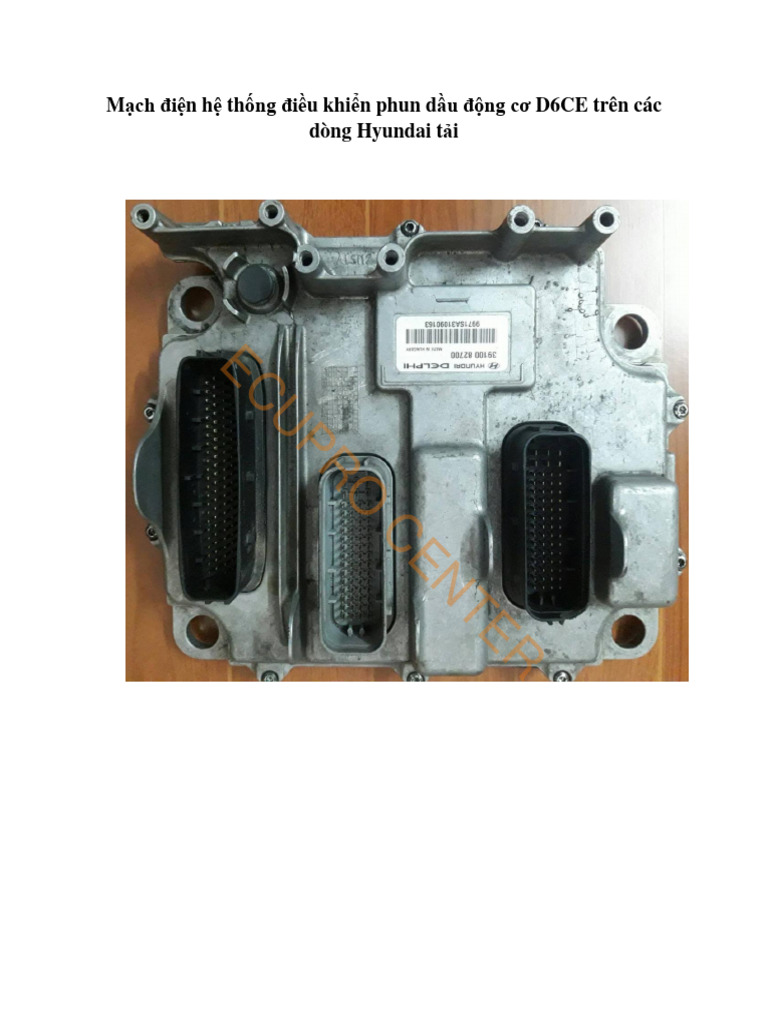 3.2 Hyundai - Mạch điện 2017- 2018-2020 D6CE(Euro-5) | PDF | Engines ...