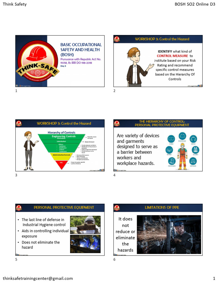 THINK SAFE-Online BOSH D3 Final | PDF | Personal Protective Equipment ...