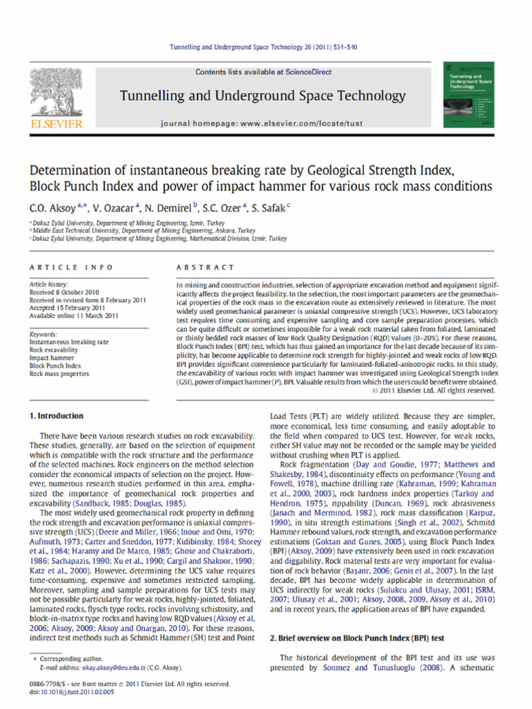 (2011) Determination of Instantaneous Breaking Rate by Geological ...