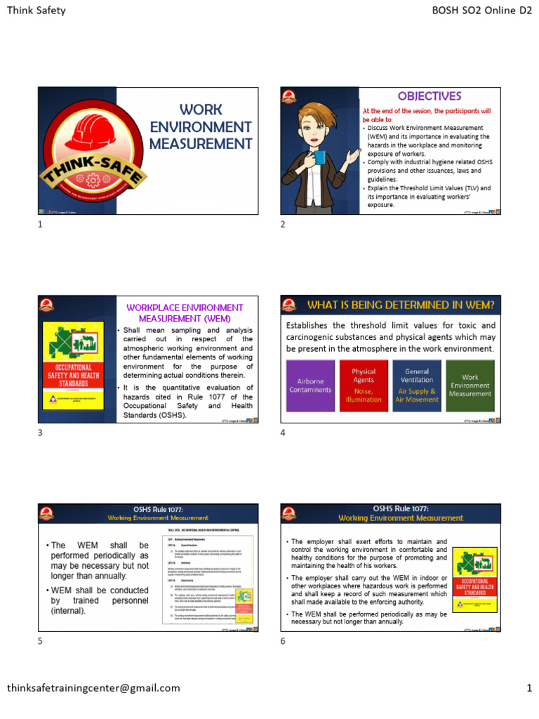 THINK SAFE-Online BOSH D2 Final | PDF | Occupational Safety And Health | Occupational Hygiene