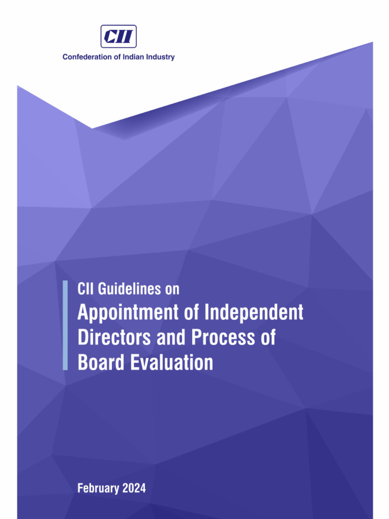 Cii Guidelines On Appointment Of Directors Pdf