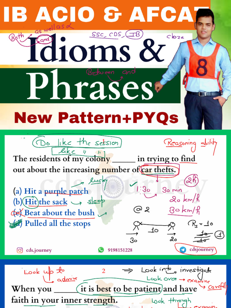 Idioms and Phrase New Pattern | PDF | Games & Activities | Home & Garden