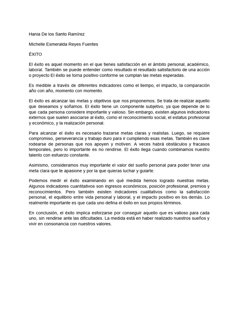 Definición y Claves del Éxito Personal | PDF