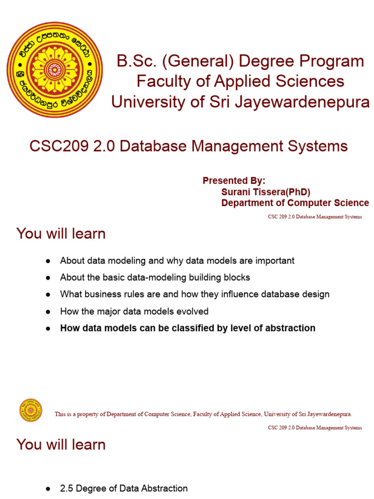 L3 Csc209 3 0 Database Management Systems Pdf Databases