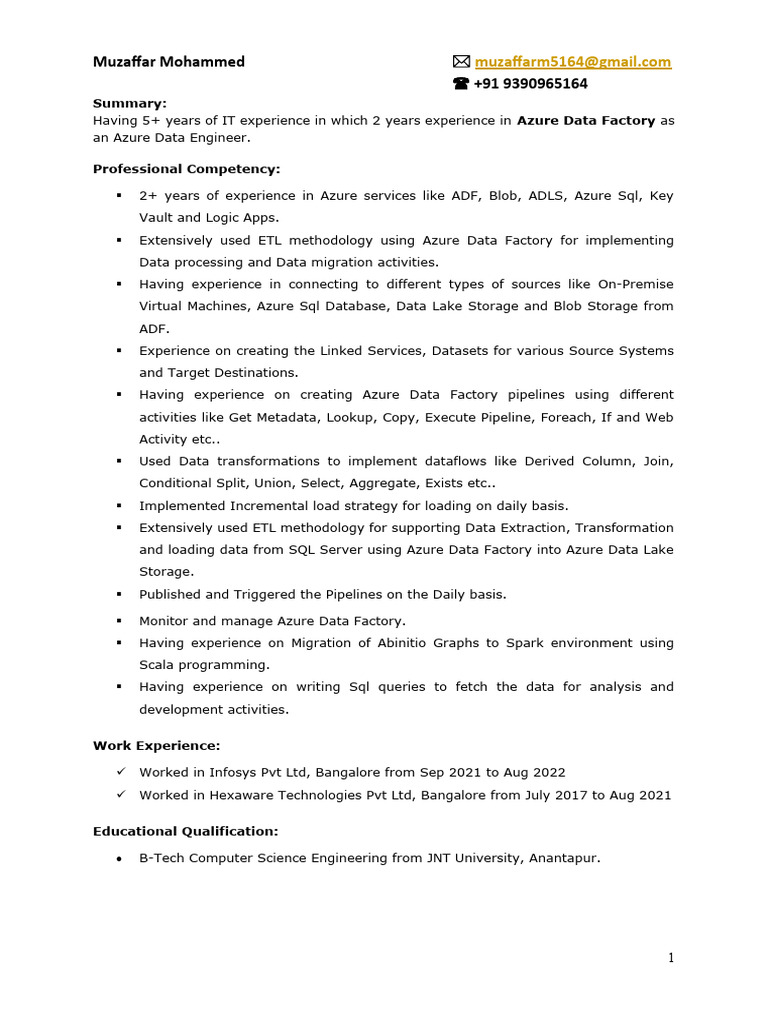 Resume | PDF | Apache Spark | Cybernetics