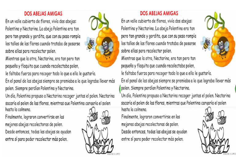 LECTURA LAS AMIGAS ABEJAS | PDF